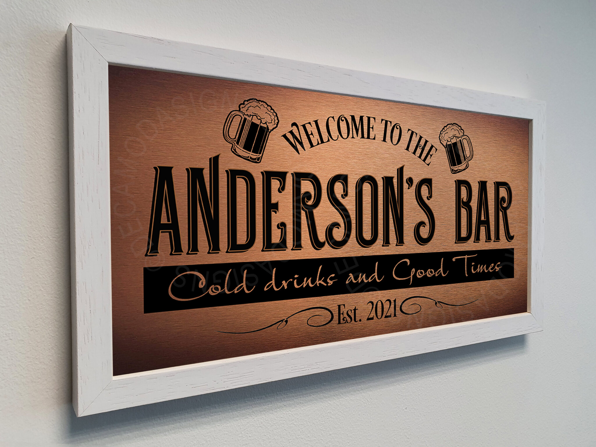 Personalized Family Name Bar Sign | Bar Decor | Family Name Bar Signs