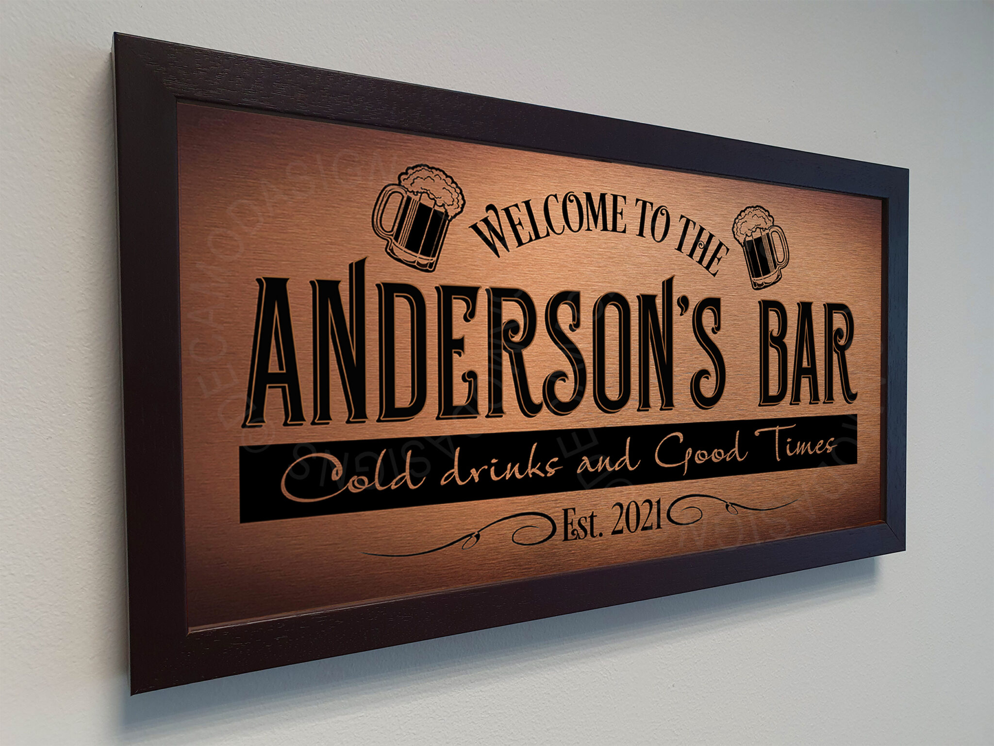 Personalized Family Name Bar Sign | Bar Decor | Family Name Bar Signs