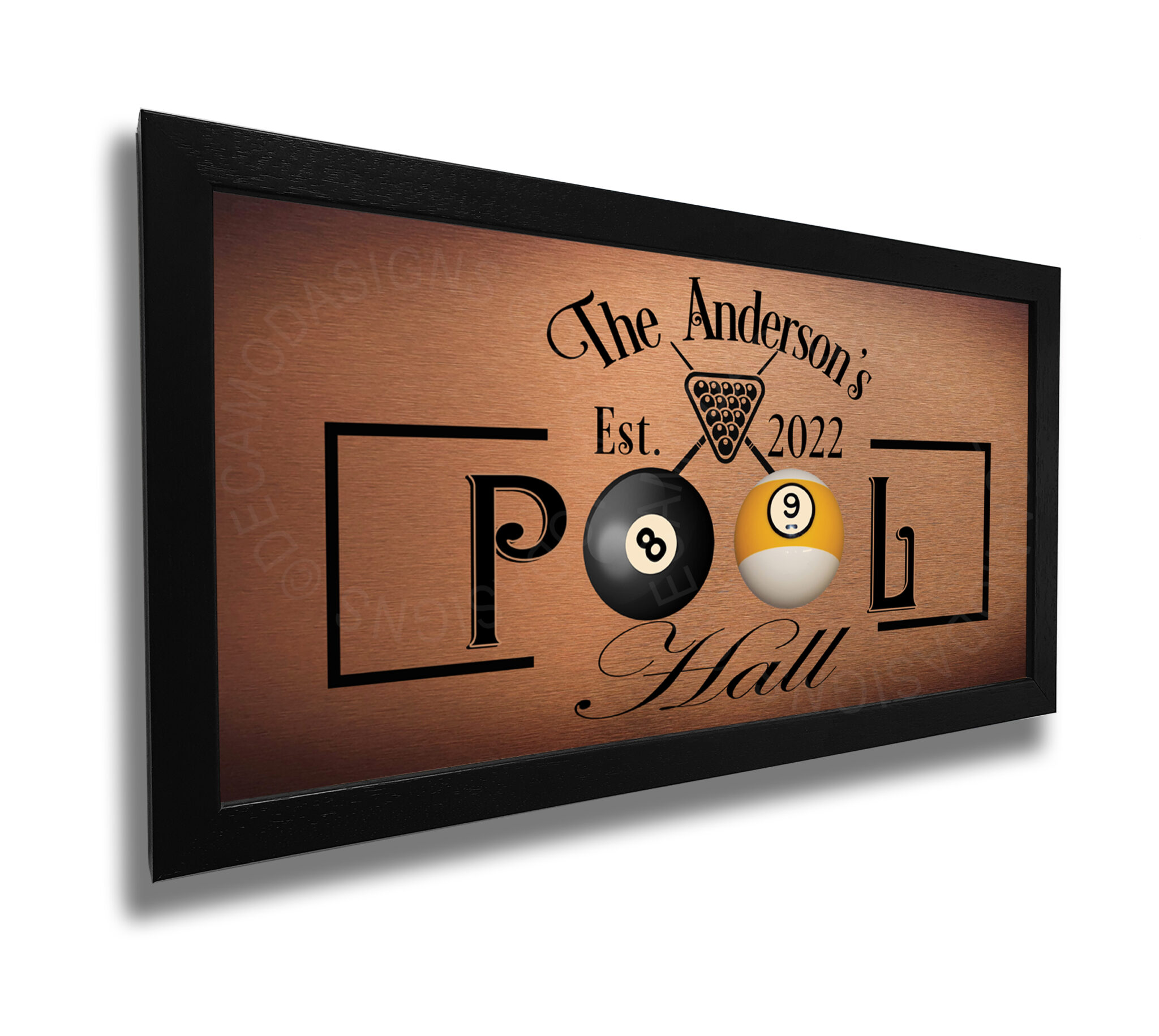 Personalized Pool Hall Sign | Pool Hall Decor | Pool Hall Sign
