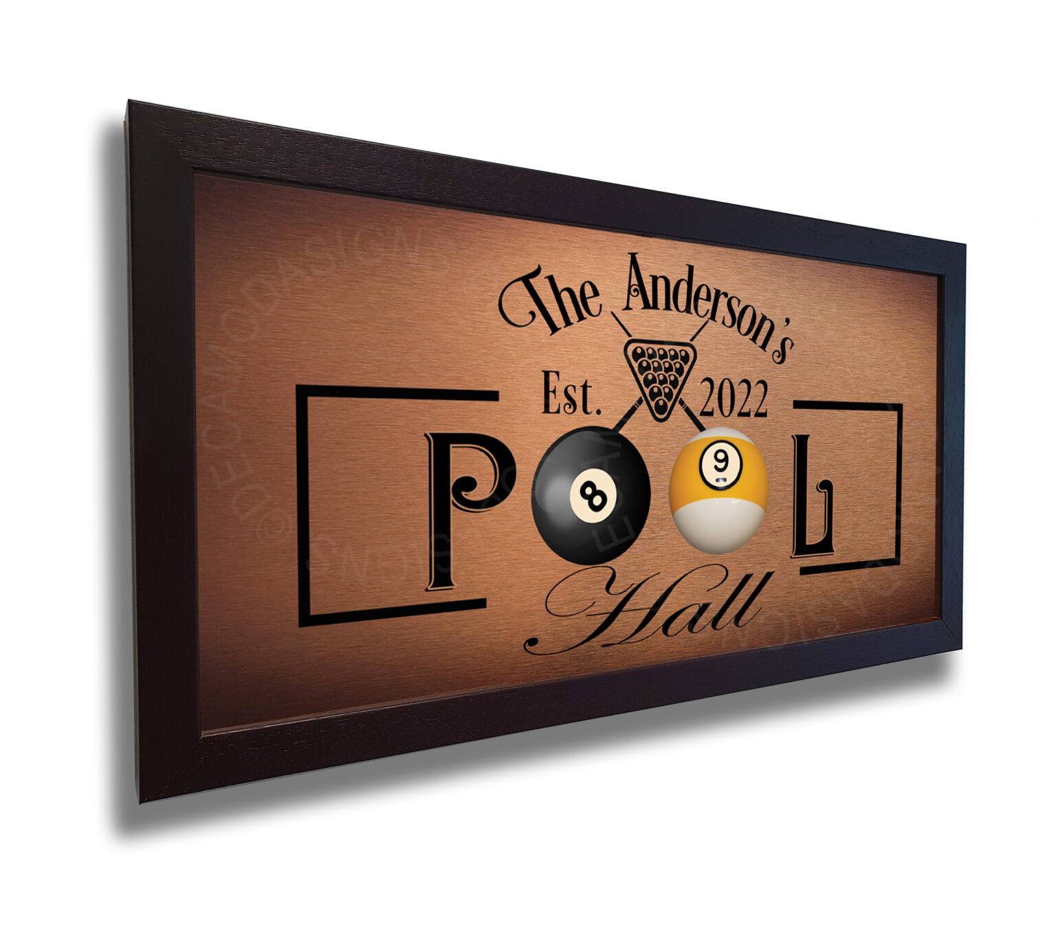 Personalized Pool Hall Sign | Pool Hall Decor | Pool Hall Sign