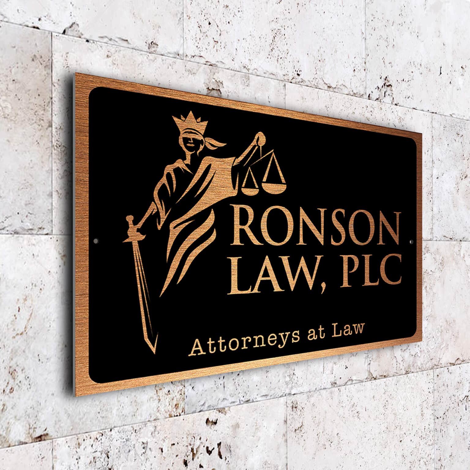 Custom Attorney at Law Sign | Business Sign | Modern Sign | Attorney